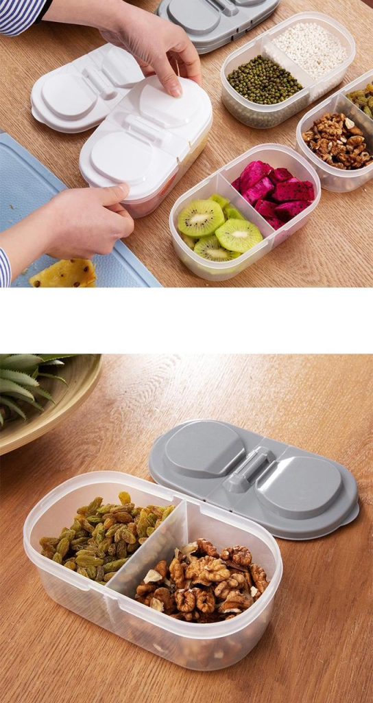 Double Grid Snack Food Container