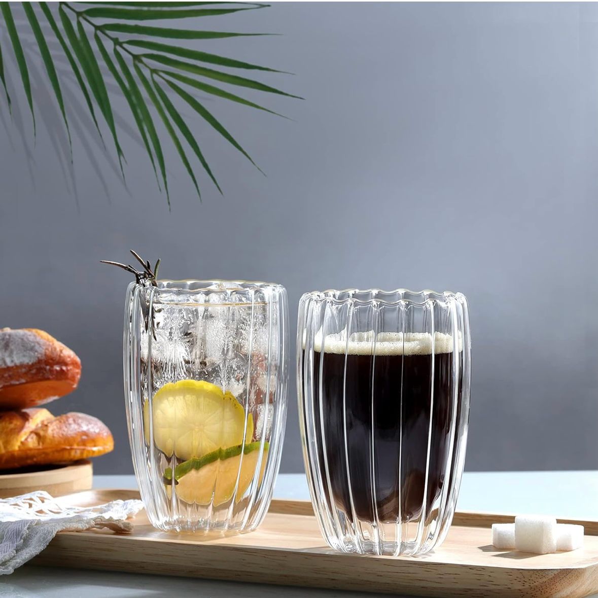 450ml Ripple Double Wall Iced Coffee Glasses (Set of 2)