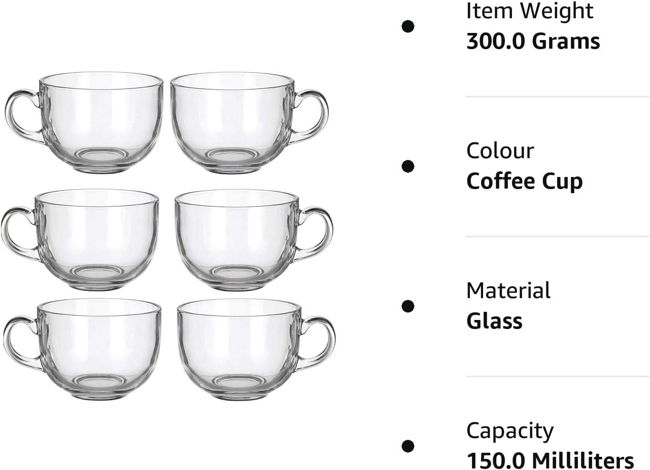 Set of 6 Transparent Mug Set – The Little Gift Boutique