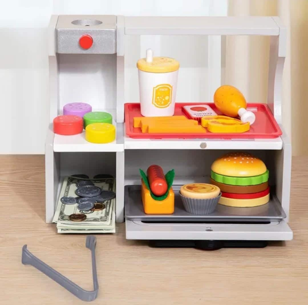 Wooden Burger Counter